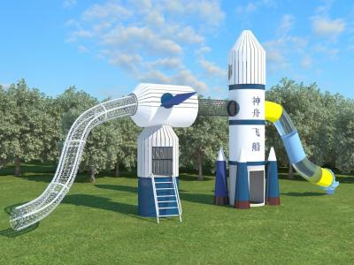 China Amusement Plastic Climbing Frames Weather Resistant Non Slip Commercial Park Playground Equipment for sale