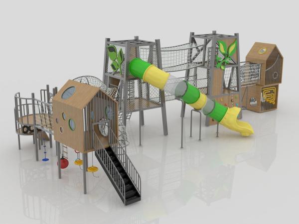 Quality Amusement Plastic Climbing Frames Weather Resistant Non Slip Commercial Park Playground Equipment for sale