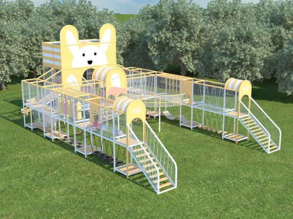 Quality Exercise Fun Plastic Childrens Climbing Frames Outdoor Playground Equipment for sale