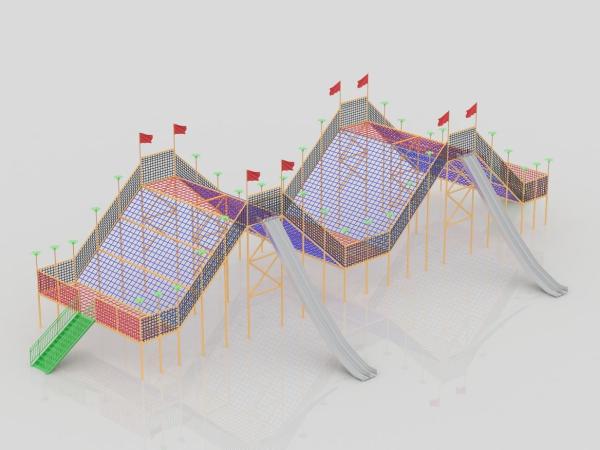 Quality Customized Climbing Frames 5 Persons  -10 Persons Outdoor Playground Equipment Grid Terrain Park for sale