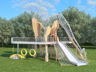 China Outdoor Childrens Climbing Frames Childrens Exercise Climbing Equipment 20M Playground for sale