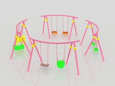 China Galvanized Steel Outdoor Steel Swing Sets For Baby Adult Outdoor Playground Equipment for sale