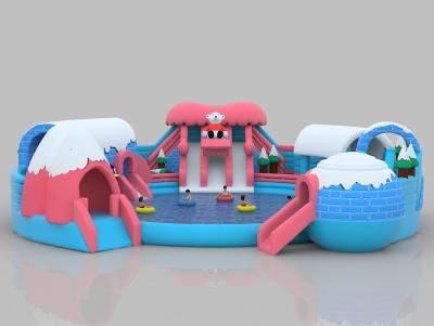 Cina Tematica neve castello gonfiabile colorato PVC salto interno casa rimbalzo per adulti in vendita