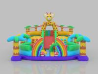 Quality School Inflatable Castle Amusement Parks 12 Years Deer Themed Princess Jumping for sale