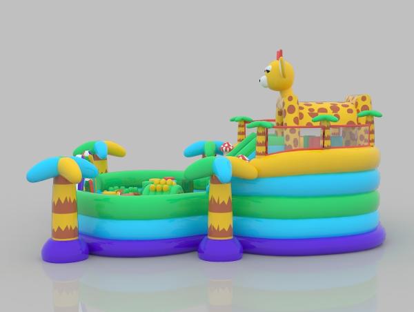 Quality School Inflatable Castle Amusement Parks 12 Years Deer Themed Princess Jumping for sale