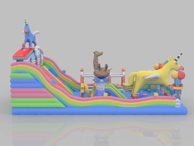 China Inflatable PVC Bouncy Castle Park Children'S Small Indoor Bouncy Castle Slide for sale