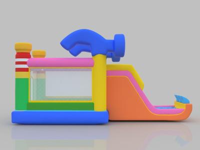 China 1.5m Inflatable Castle 75kg Indoor Bouncy Castle Playground Bounce House With Slide for sale