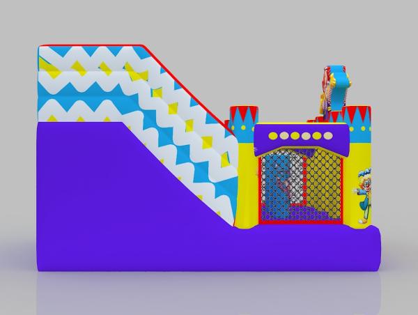 Quality Kids' Inflatable Castle Yellow Blue Outdoor Bounce House Jumping Castle Rental for sale