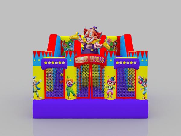 Quality Kids' Inflatable Castle Yellow Blue Outdoor Bounce House Jumping Castle Rental With Slide for sale