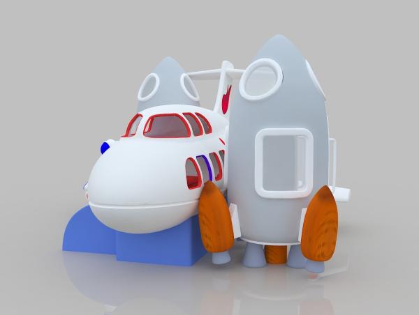 Quality Plane Themed Slip And Slide Bounce House Rental Children'S Jumping Castle With for sale