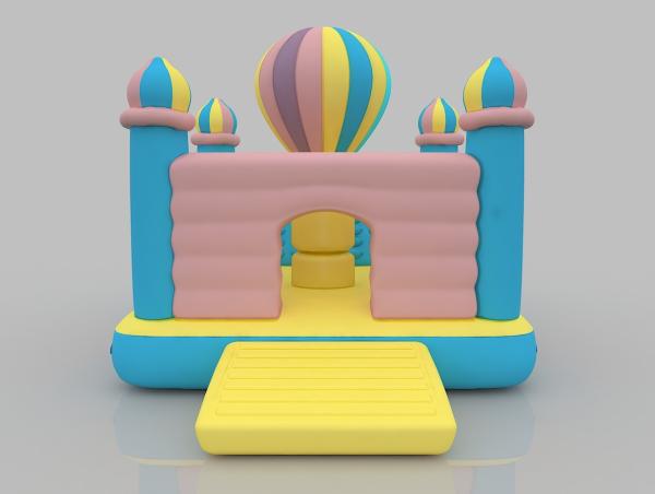 Quality 3 - 16 Years Old Inflatable Castle Hot Air Balloon Theme Bounce House Business With Blower for sale