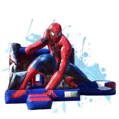 China Spider Man Inflatable Castle with Slide 5.6x6.6m for 1-8 Kids for sale