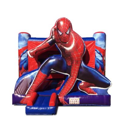 China Spiderman Theme Inflatable Castle with Dry Slide and 950w Blower for Kids Party 5*5*3.6m Size 1-6 People Capacity for sale