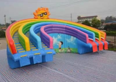 China 6*8m Inflatable Water Slide with 1200w Blower for 1-20 People Outdoor Summer Fun for sale