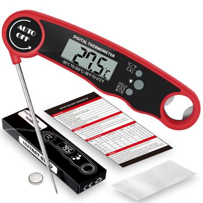 China Folding Probe Food Thermometer Water Thermometer Waterproof Kitchen Cooking Barbecue BBQ Meat Thermometer for sale