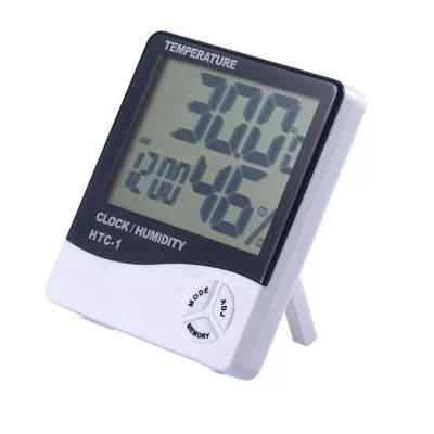 China Cheap Price Household Digital Thermometer Hygrometer lcd display Clock/Humidity HTC-1 for sale
