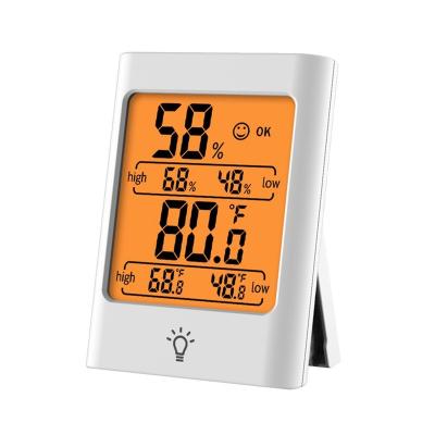 China Small Digital Thermo-hygrometer with backlight Household indoor digital temperature Humidity meter for sale