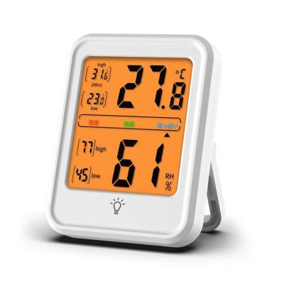China Indoor Digital Thermometer Hygrometer temperature humidity with backlight for sale