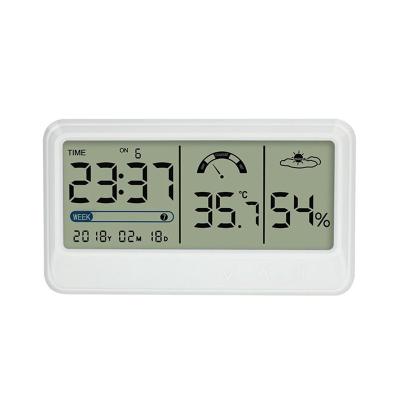 China LCD Large Screen electronic thermometer Household indoor wall-mounted Smart Digital temperature and humidity meter for sale