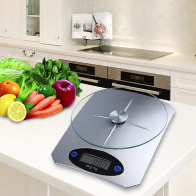 China 5Kg/1g Digital Kitchen Scale Glass Top Food Diet Scale Home Household Kitchen Scales for sale