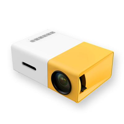 China Fashion Design 2019 mini portable projector YG300 built in battery home cinema projector YG300 factory