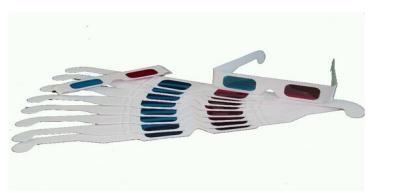 Cina Ciano rosso di vetro popolari dell'anaglifo 3d per i libri PC/3D e le riviste normali 3D in vendita