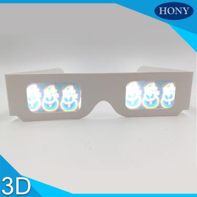 Chine La circulaire de PVC a polarisé les verres 3D pour le divertissement, effet de diffraction d'homme de neige à vendre