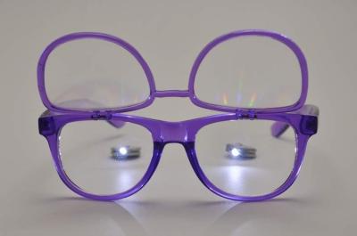 China Transparente purpurrote Plastikbeugungs-Gläser, schlagen herauf Gläser leicht zu verkaufen