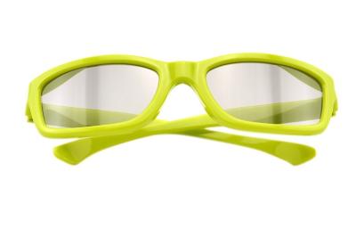 중국 노란 플라스틱 구조 원형 분극 렌즈 Reald 3D는 유리를 극화했습니다 판매용