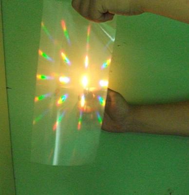 Cina L'arcobaleno di plastica della struttura/diffrange i vetri dei fuochi d'artificio 3d sul sito di viaggio in vendita