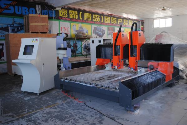 Quality 1325 Double Spindle Plane Stone Carving Machine With Two Rotary CNC Router for sale