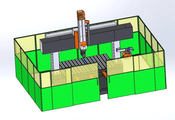 Quality All Closed 5 Axis Machining Center Furniture CNC 5 Axis Gantry Machine for sale