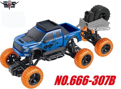 China Electric RC climb motorcycle toy car 6 wheels drive remote control 1:18 RC motorcycle toy car kids car gift 666-307B for sale