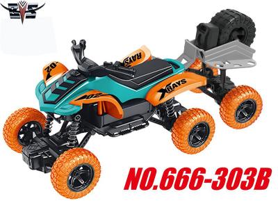 China Electric RC climbing  motorcycle toy car 6 wheels drive remote control 1:18 motorcycle toy car kids car gift 666-303B for sale