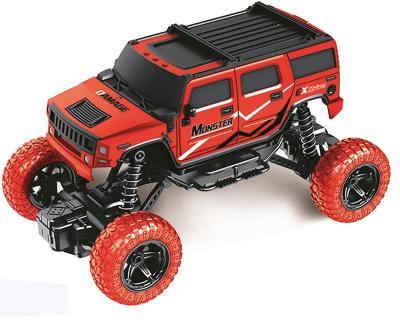 China Wholesale remote control off road hummer truck red color plastic RC off road truck for kids fun favorite 666-261B for sale