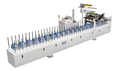 China Wood Veneer And Decorative Paint Paper PUR Glue Profile Wrapping Machine for sale