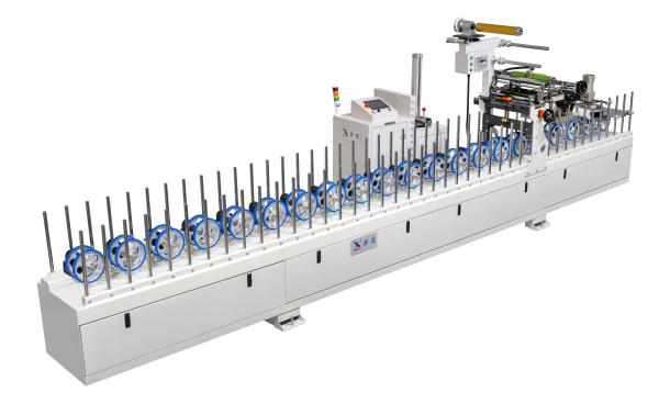 Quality Wood Veneer And Decorative Paint Paper Hot Glue Profile Wrapping Machine OEM for sale