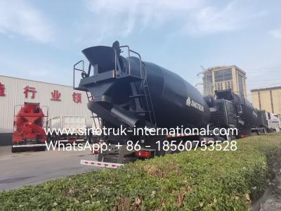 China NEW HOWO HOHAN SINOTRUK Concrete Mixer Truck Black 10CBM 380HP 8X4 RHD for sale