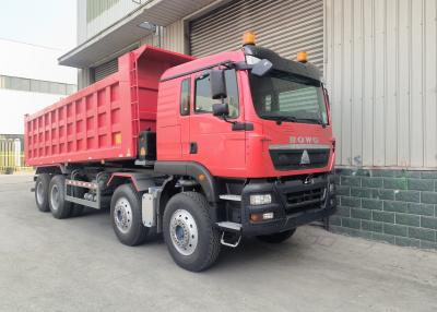 China Sinotruk Howo Tipper Dump Truck Tx 400Hp Euro 2 8 × 4  Lhd 12 Wheels Red for sale