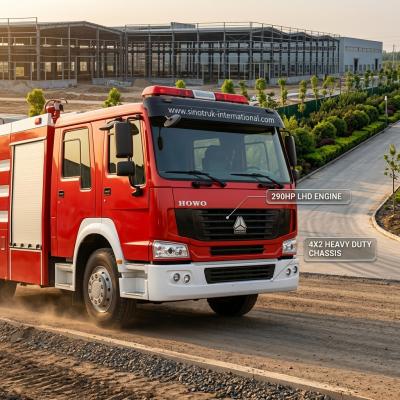 China 4X2 LHD Fire Fighting Truck SINOTRUK HOWO 10CBM 290HP for Sprinkling for sale