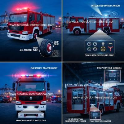 China Mine Dust Fire Tender Vehicle / Modern Fire Trucks 15-20CBM LHD With ISO for sale