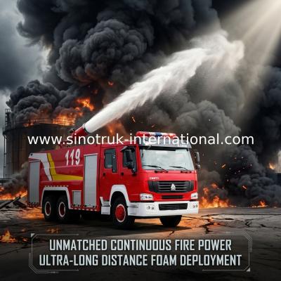 China SINOTRUK HOWO Fire Fighting Truck 20CBM 10 Wheels , Rescue Fire Trucks for sale