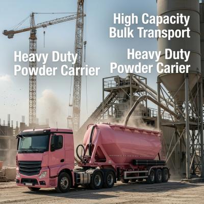 China Bulk Cement Tank Truck / Dry Bulk Trucking Transportation Vehicle 371HP 12 Wheels for sale