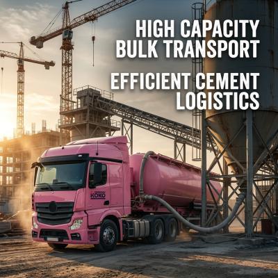 China Semi Bulk Cement Truck With 4 Stroke Electronic Fuel Injection Diesel Engine for sale