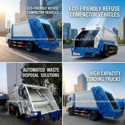 China SINOTRUK HOWO Compressed Garbage Collection Truck 5-6CBM LHD 4X2 ZZ1087D3415C180 for sale