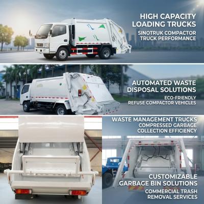 China Big Loading Capacity Solid Waste Management Trucks With Collection Box for sale