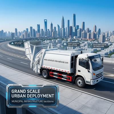 China RHD 4X2 Garbage Collection Truck , Commercial Trash Compactor Truck 6CBM for sale