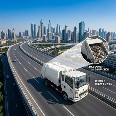 China LHD 4X2 SINOTRUK HOWO Compressed Compactor Garbage Collection Truck 5 - 6m3 for sale