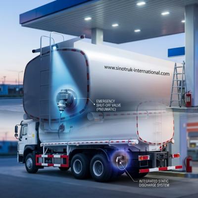 China SINOTRUK HOWO 6X4 25CBM Oil Tank Truck 10Wheels 400Hp White for sale