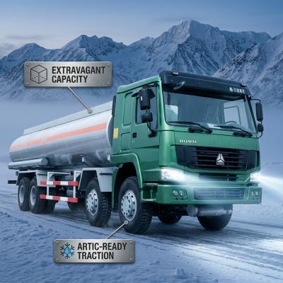 China 25 CBM 8X4 LHD Euro 2 336 HP rude Oil Storage Tank Trucks Approved ISO for sale
